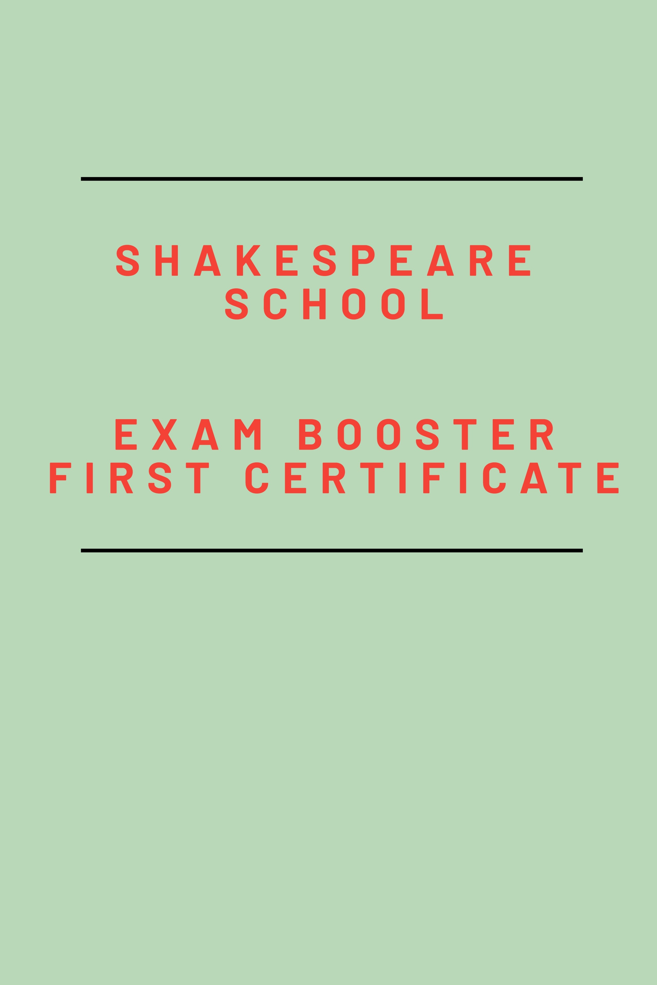 EXAM BOOSTER FIRST CERTIFICATE